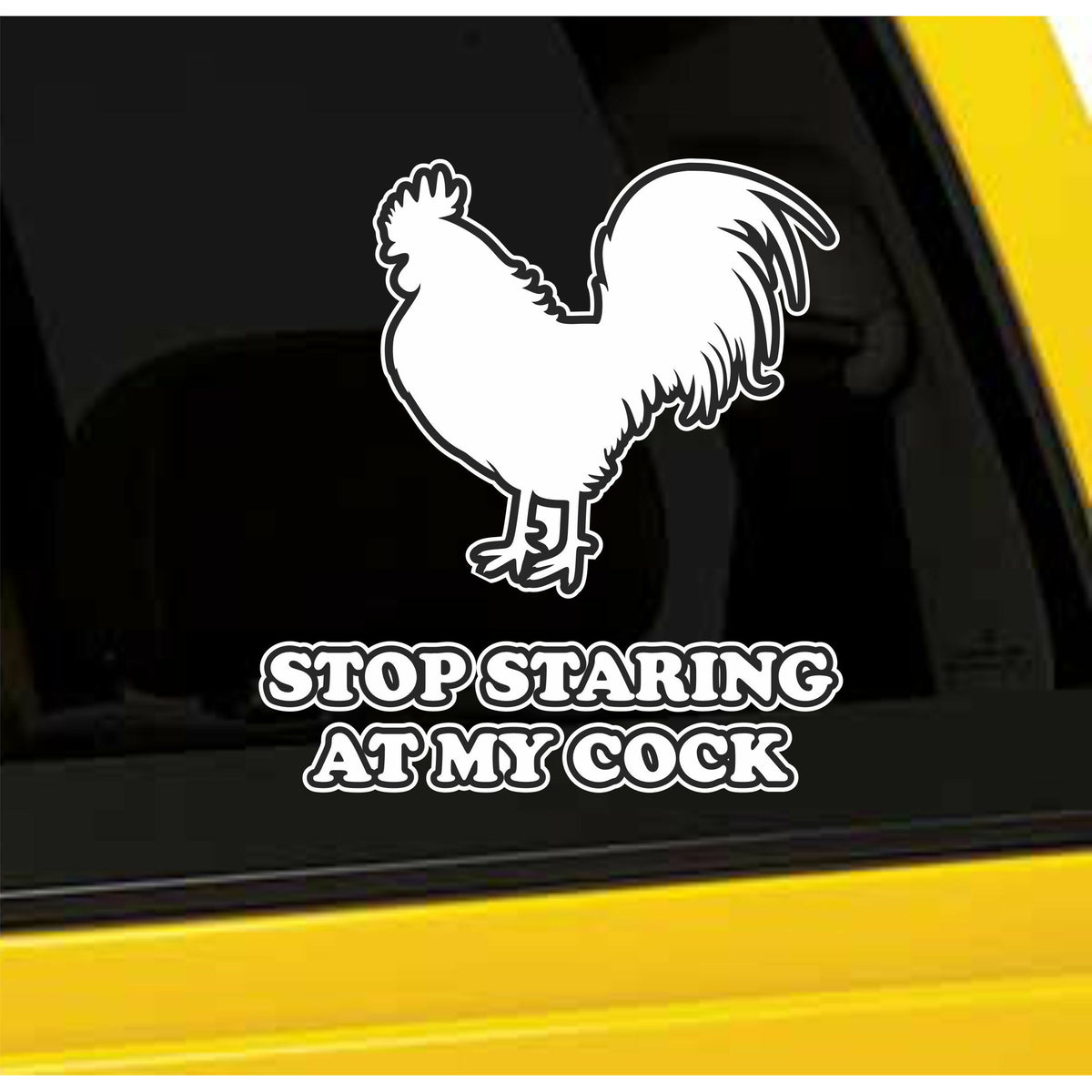 Stop Staring at My Cock Vinyl Sticker – Coolie Junction
